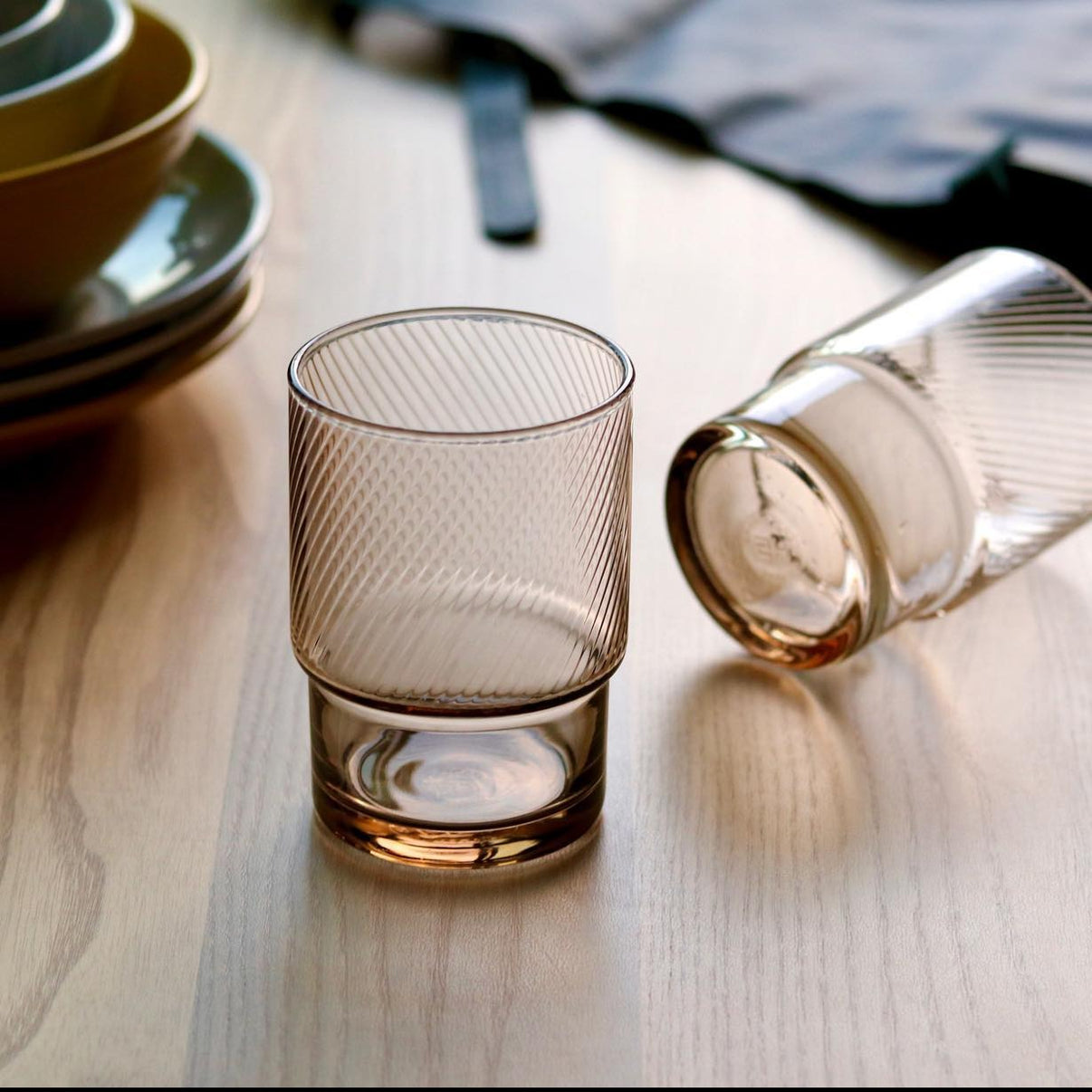 HS Stackable Tumbler Glass - Amber – Base Piece